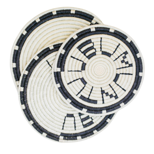 Ubumuntu Black + White Wall Discs - Land of a Thousand Hills Coffee